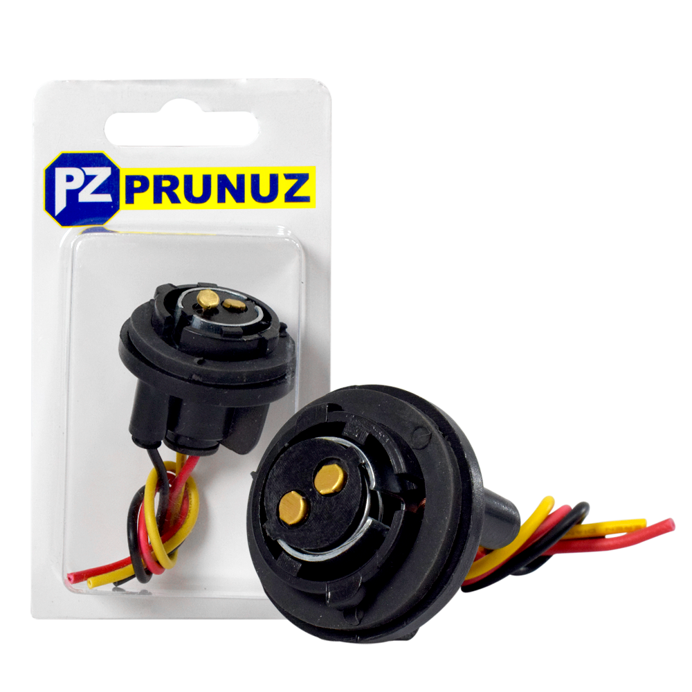 Socket para Foco BAY15D de 2 Contactos Negro