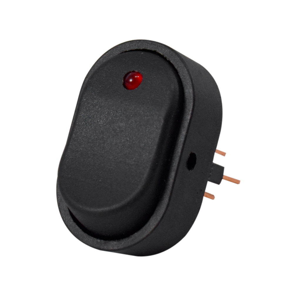 Switch Interruptor Ovalado 3 Patas On-Off Negro
